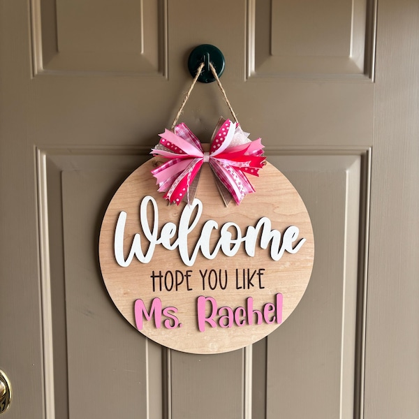 Ms. Rachel Door Hanger - Hope You Like Ms Rachel - Home Decor - Door ...