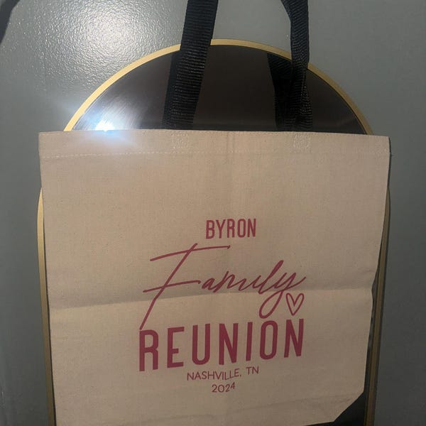 Family Reunion Tote Bags - Personalized Reunion Bags - Custom Tote Bags ...