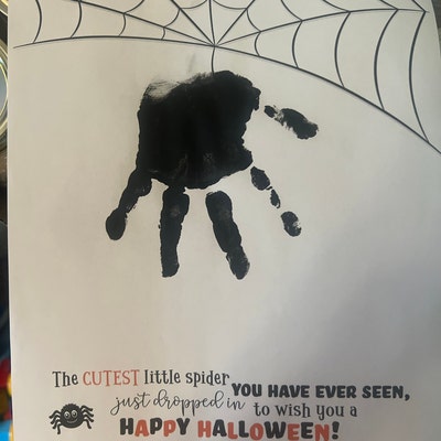 Cutest Little Spider Handprint Art, Halloween Craft for Kids, Handprint ...
