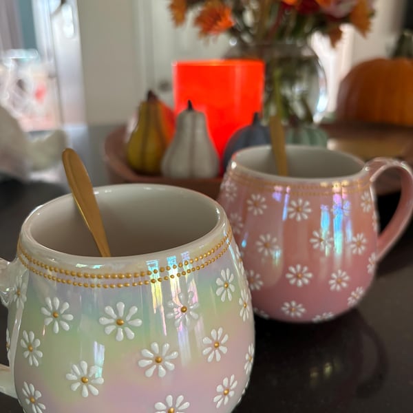 Daisy Coffee Mug Cozy Tea Cups Daisy Cappuccino Ceramic Mug Cute Daisy ...