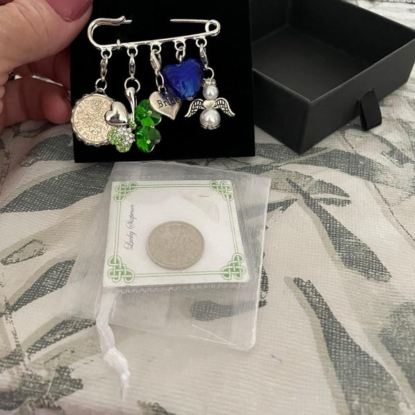 Irish Bridal Garter Charm Pin, Wedding Gift. Something Old, Something ...