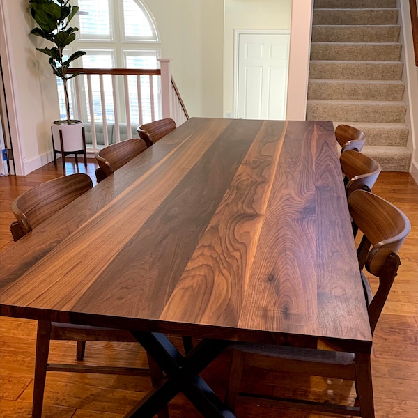 Walnut Dining Table, Custom Dining Table, Large Wood Dining Room Table ...