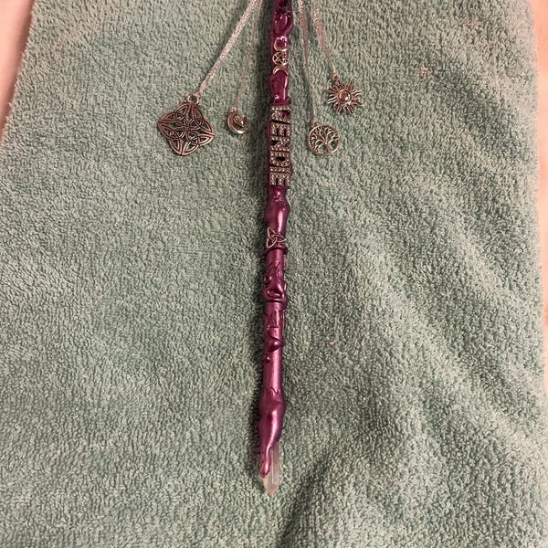 Handcrafted Wooden Magic Wand Set: Moon & Sun Angel Wands - Etsy