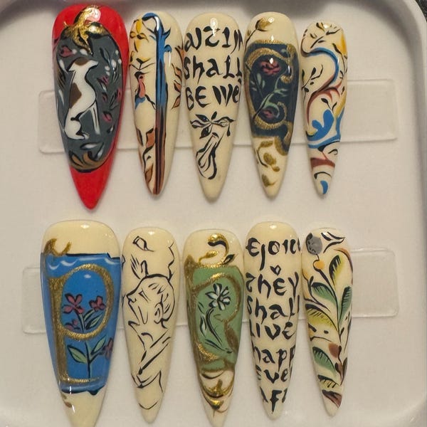 Illuminated Manuscript Press on Nails | Medieval Renaissance Art ...
