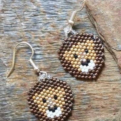 Lion Brick Stitch Bead Patterns, Miyuki Delica Seed Bead Animal, PDF ...