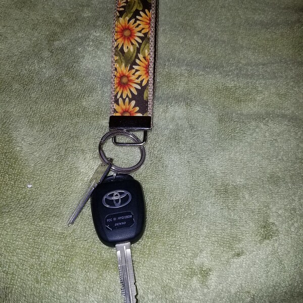 Iris Wristlet Key Fob Key Chain - READY TO SHIP - Irises - Butterfly ...