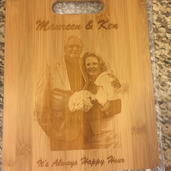 Handwritten Engraved Cutting Board - Personalized Bamboo Cutting Board ...