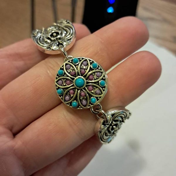 Snap Charms, Teal Turquoise Snap Charms for Snap Jewelry. Fits 18-20mm ...