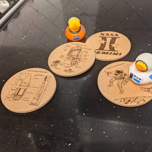Cork Coasters NASA Space Shuttle Set of 4 | Etsy