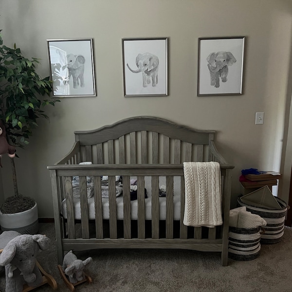 Elephant Print Wall Art, Elephant Art Print, Elephant Nursery Wall Art ...