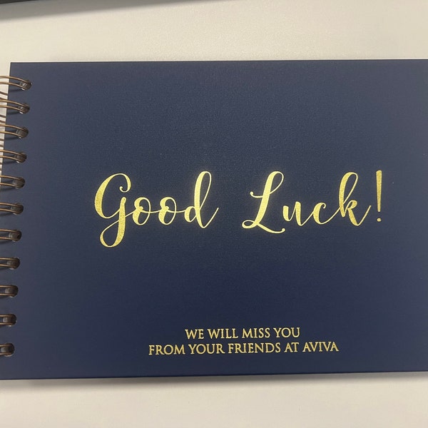 Good Luck Book, Memory Book, Good Luck Album, Personalised Good Luck ...