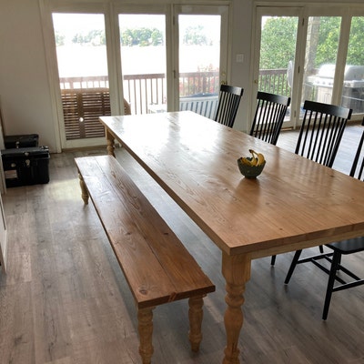 Extra Large Farmhouse Table, Long Farm Table, Custom Wood Table, Rustic ...