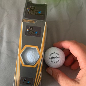 3 Custom Design Golf Balls, Pack of 3 Personalized Golf Balls. Add ...