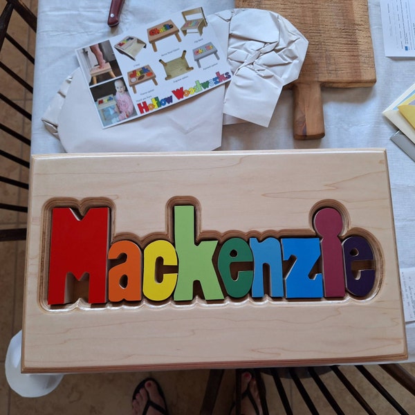 Personalized Name Stool - Puzzle Step Stool With Sports Theme Design ...
