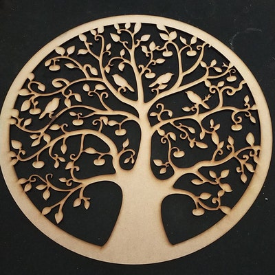 Round Tree of Life Wall Art Svg Cdr Pdf Dxf Files Instant Download ...
