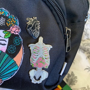 White Human Heart Enamel Pin: Small Anatomical Pin 1 Inch - Etsy