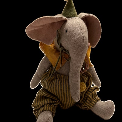 Linen Toys, Linen Elephant, Circus Elephant, Nursery Linen Toys - Etsy