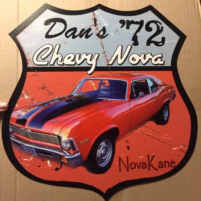 Custom Tin Sign Featuring YOUR Car Route 66 Tin Sign - Etsy