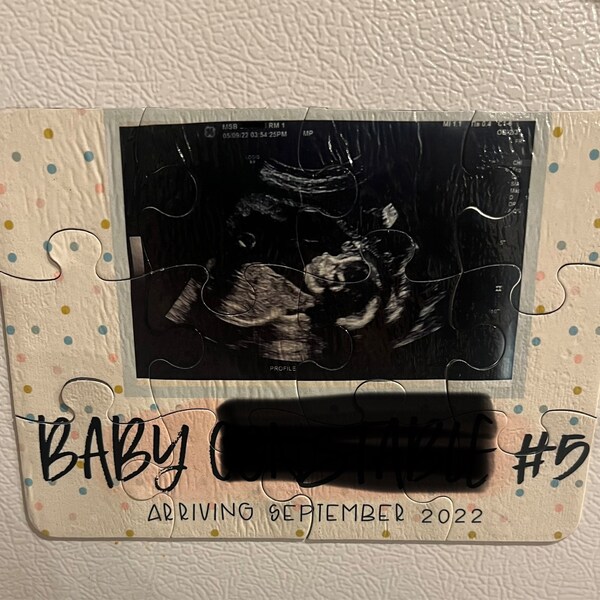 PREGNANCY Announcement PUZZLE With Custom Ultrasound Photo Text is ...