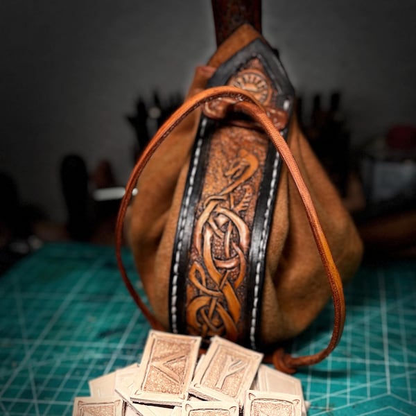 Leather Drawstring Pouch Pattern / Dice Pouch Pattern / Dice Bag ...