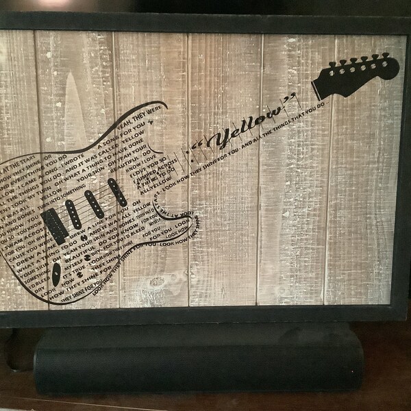 Laser Engraved Look Lyric Guitar | Laser Burn Song Lyrics | Lyric ...