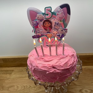Personalised Gabby Dollhouse Cake Topper 3D With Name and Age - Etsy UK