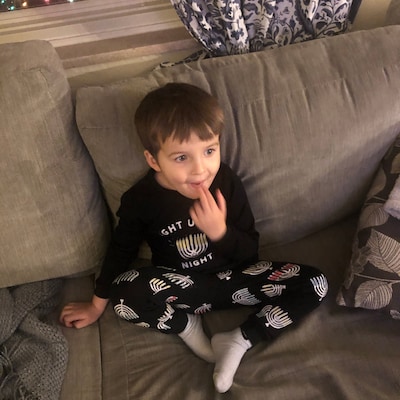 Hanukkah Unisex Pajamas// Chanukah Pjs// Menorah Pajamas// Jewish Kids ...