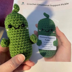 Emotional Support Pickle Pattern, US English Terms, Handmade Christmas ...