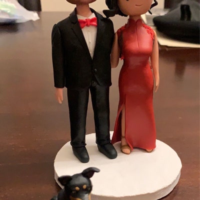 Cartoon Wedding Cake Topper, Custom Made Figurines, Custom Figurines ...