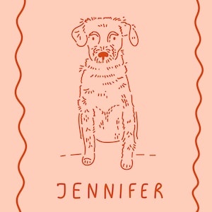 Custom Dog Portrait Custom Badly Drawn Pet Art Personalized Badly Drawn ...