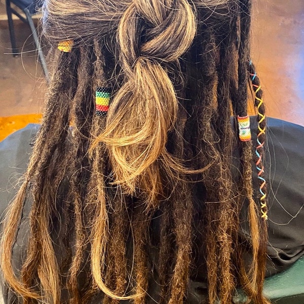 Peyote Stitch Rasta Dreadlock Bead for Small to Large Locks Fancy ...