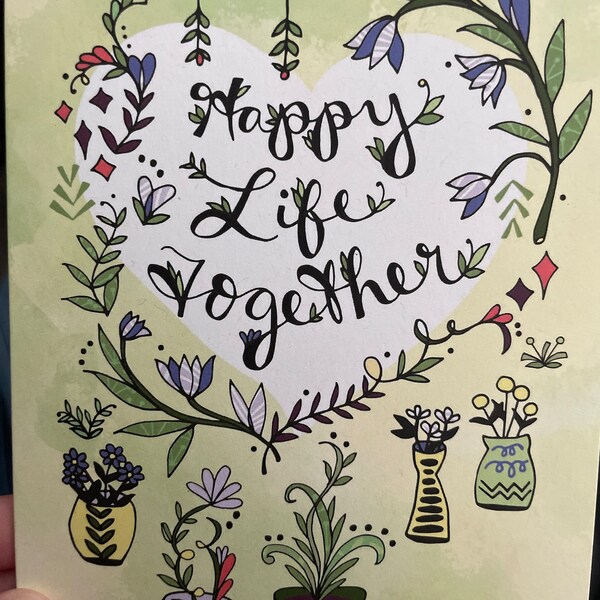 Happy Life Together Card - New Home Card, Wedding Card, Congrats New ...