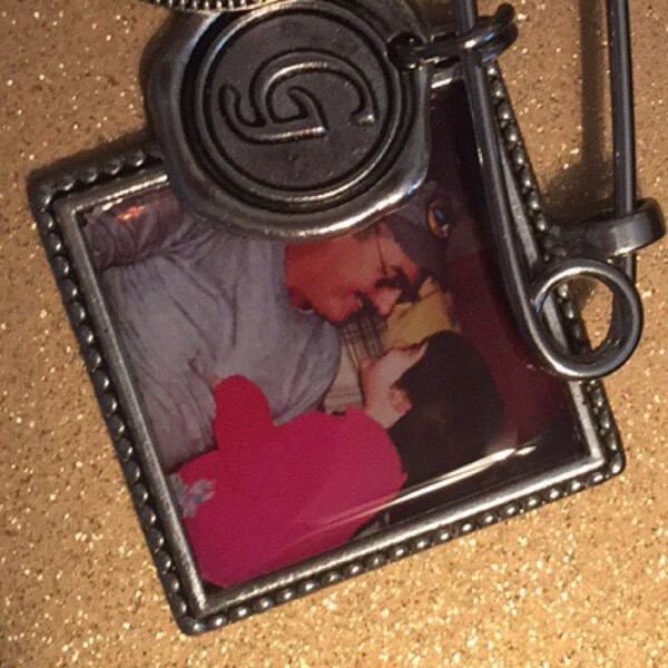 Bouquet Photo Charm Frame Square Antique Silver Wedding Memory Keepsake ...