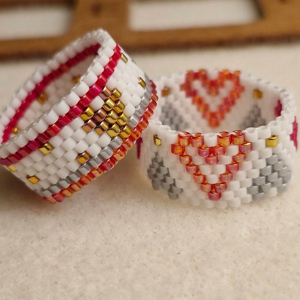 Beaded Black Ring as Seed Bead Ring Pattern Peyote Ring Beading Pattern ...