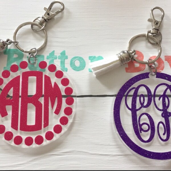 25 Clear Acrylic Keychains 2.5" Diam Circle Blank Disc Craft Plastic ...