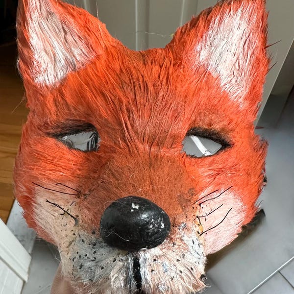Therian Cat Mask Paper Mache Cardboard Plain White Diy Blank Base - BUY ...