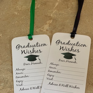 Set of 8 Graduation Party Wishing Tree Tags / Wishes for the Graduate ...