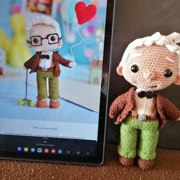 Crochet Pattern Grandfather Carl , English Pdf - Etsy