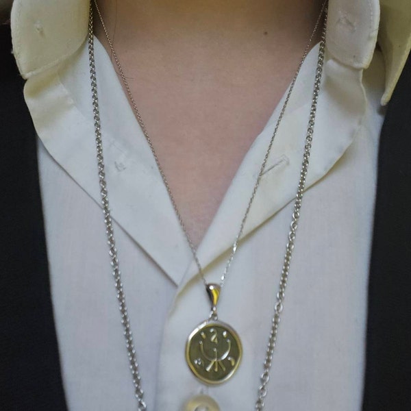 SHAMAN Medallion, 925k Sterling Silver Shaman Necklace, Pagan Talisman ...