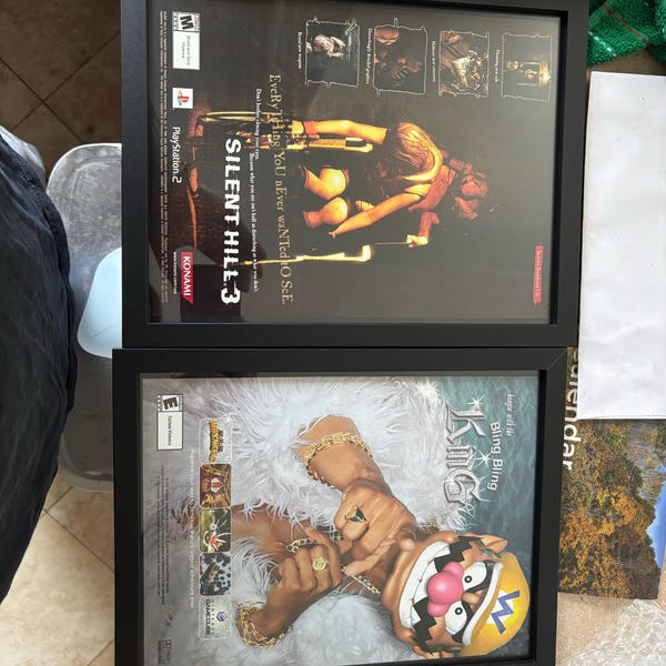 Wario World Framed Print Ad/poster Official Original Nintendo Gamecube ...