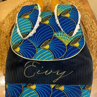 African Print Fabric - Blue Yellow Samakaka / Samacaca (angola) - Wax ...