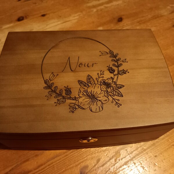 Personalized Wooden Jewelry Box, Customized Retro Jewelry Box ...