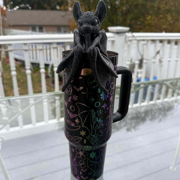 Halloween Bat Straw Topper * Stanley or Brumate 30 Oz / 40oz Straw ...