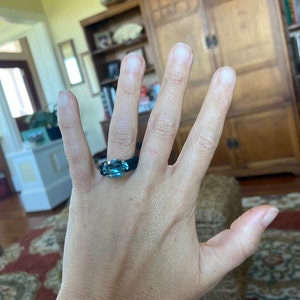 Dusty Blue Ring, Silicone Ring Band, Rubber Ring Band, Wide Rings ...