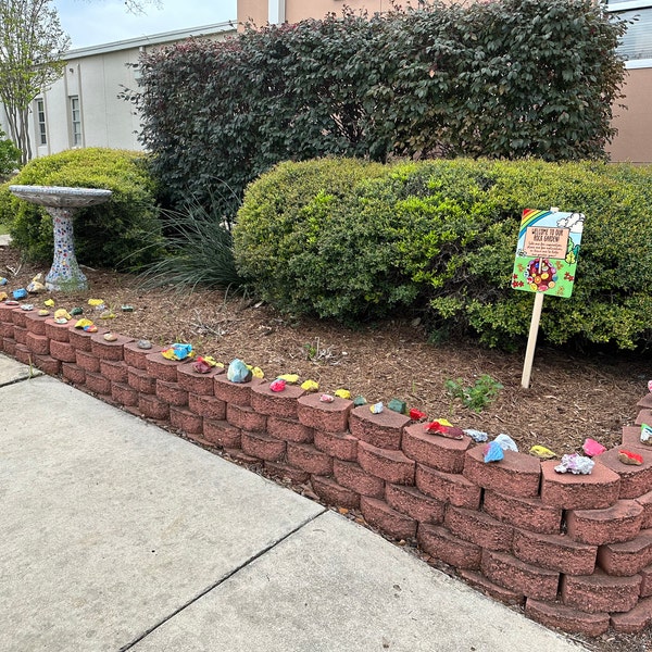 Rock Garden Sign: Kindness Rocks Project, School Garden Decor - Etsy