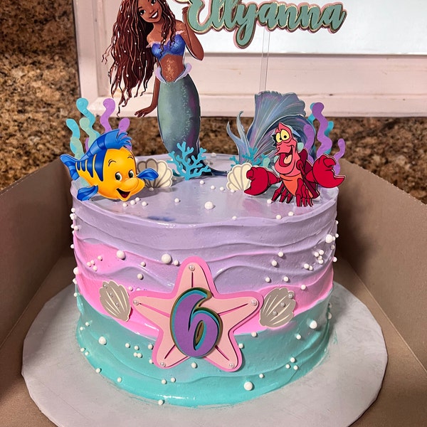 The Little Mermaid Cake Topper / New the Little Mermaid / the Little ...