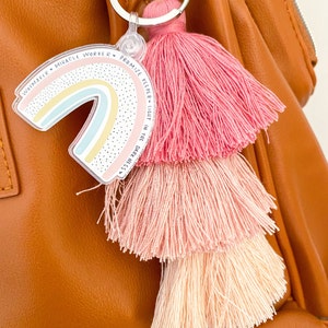 Way Maker Miracle Worker Modern Rainbow Keychain - Etsy