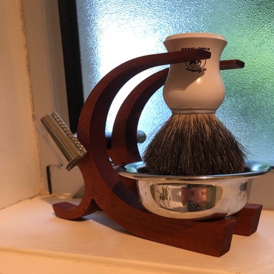 Brick Safety Razor Display African Hardwood - Etsy