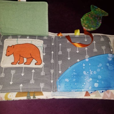 Fabric Book, Quiet Book, Sensory Book, Interactive Toy, Baby Shower ...