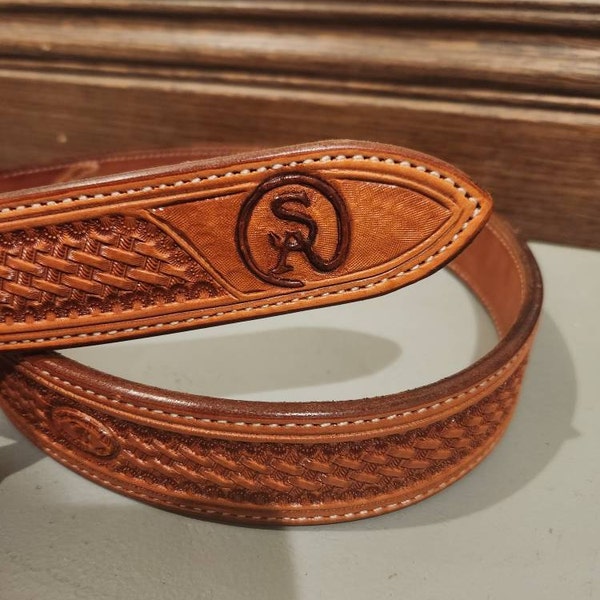 Basket Stamp Belt With Brand or Initials - Etsy
